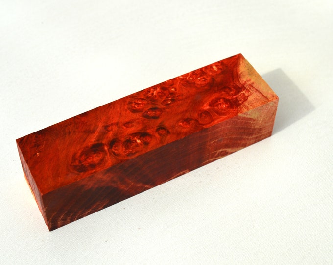 Stabilized Maple BURL Wood Wooden Block Turning Blank Scales Handle Blade Knives Knife cactus ...