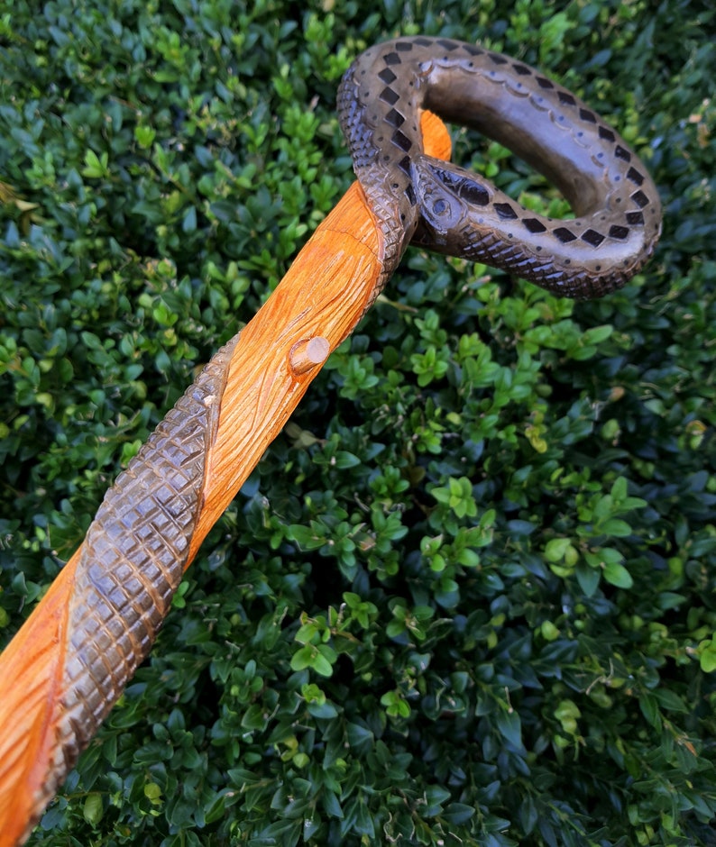 Walking Stick Canes Wooden Handmade Carving Snake - Etsy