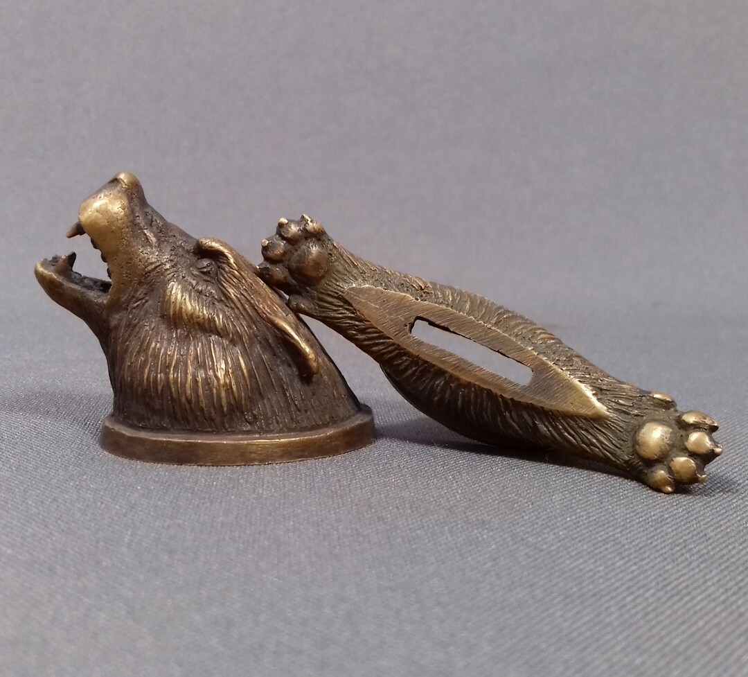 Finger Guard Bolster & Pommel Bronze Set Wolf Paws - Etsy