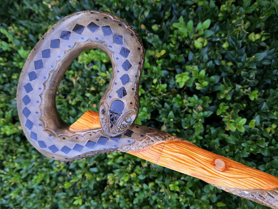 Walking Stick Canes Wooden Handmade Carving ( Snake ) - Etsy