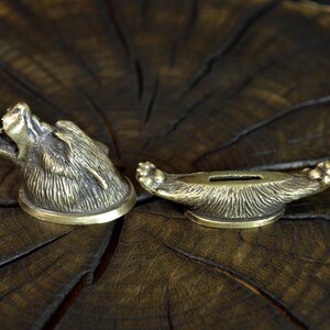 Set "wolf Paws" Unique Solid Bronze Finger Guard Bolster & Pommel for ...