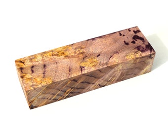 Stabilized Maple BURL Wood Wooden Block Turning Blank Scales Handle Blade Knives Knife cactus ...