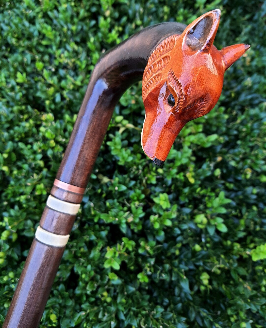 Walking Stick Canes Wooden Handmade Carving ( Fox New Orange) - Etsy