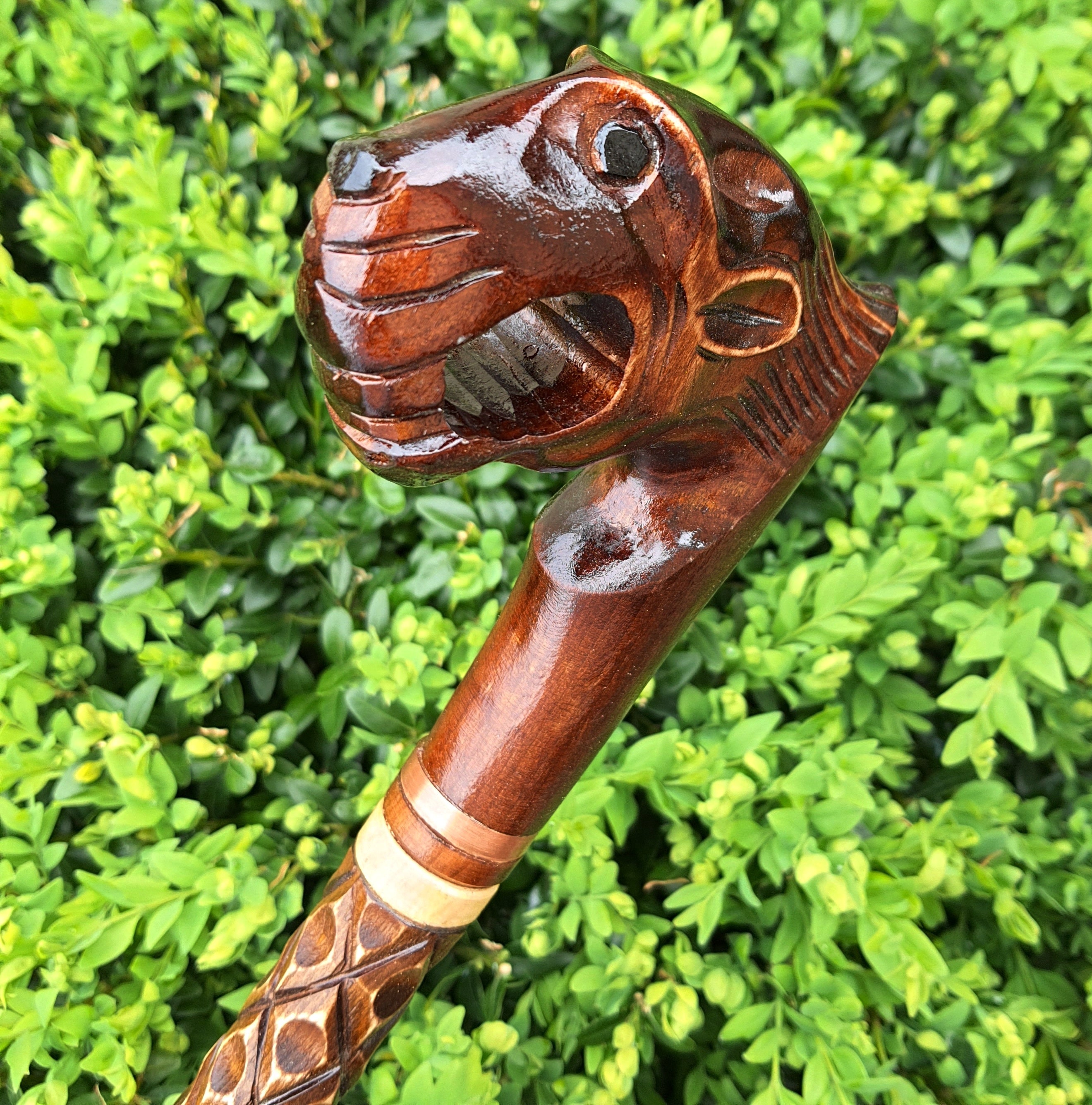Walking Stick Canes Reed Wood Wooden Hand-carved Carving Handmade Cane ...