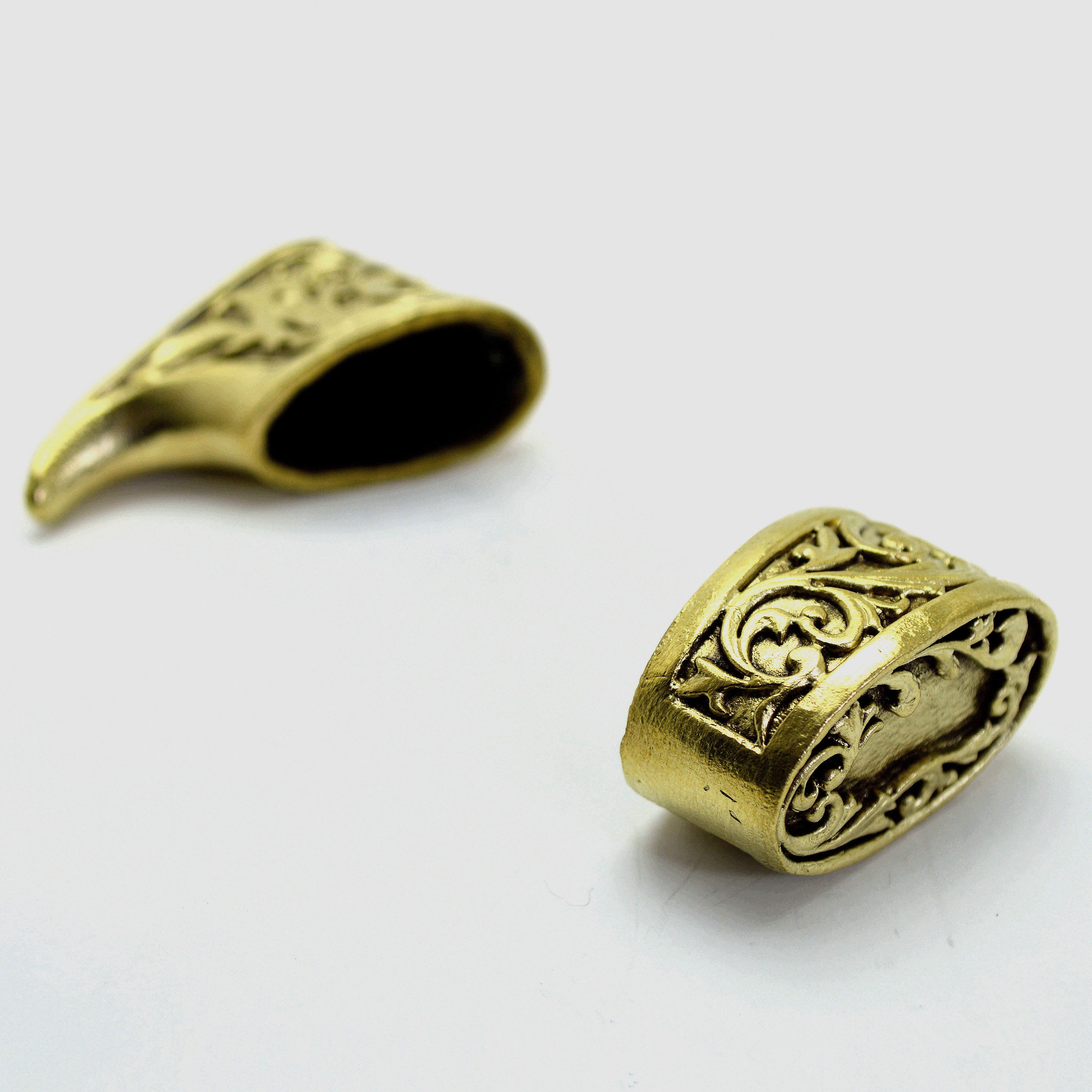 Set 2 Unique Solid Bronze Finger Guard Bolster - Etsy