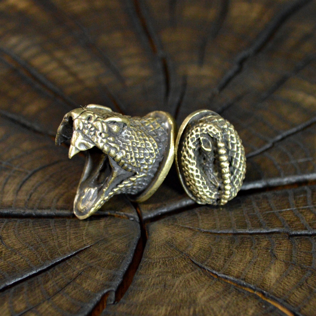 Set "snake" Unique Solid Bronze Finger Guard Bolster & Pommel for ...