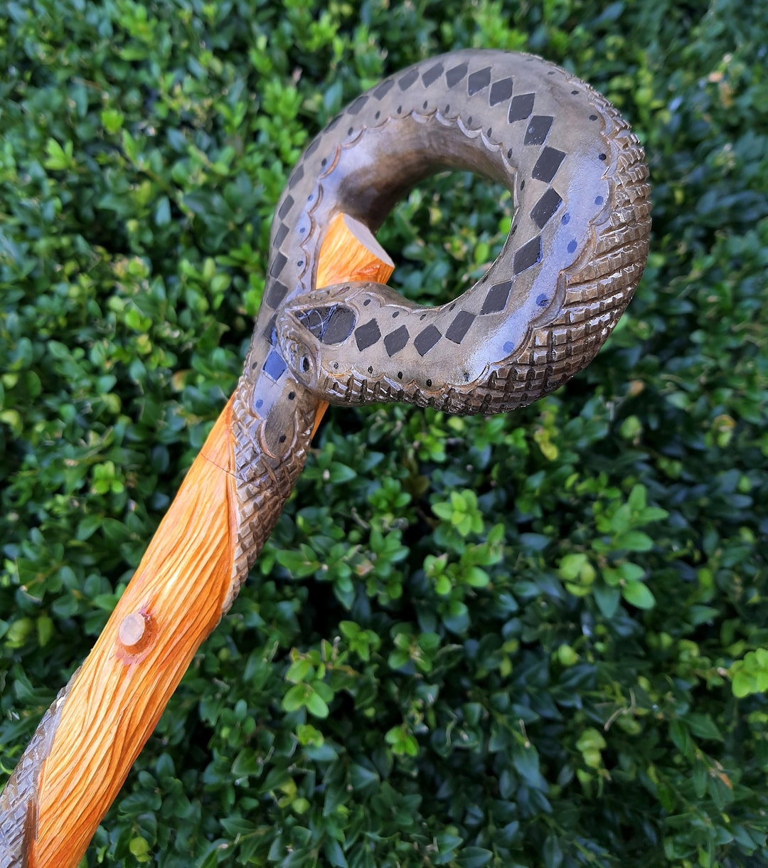 Cane Walking Stick Canes Sticks Reed Staff Wood Wooden Hand-carved ...