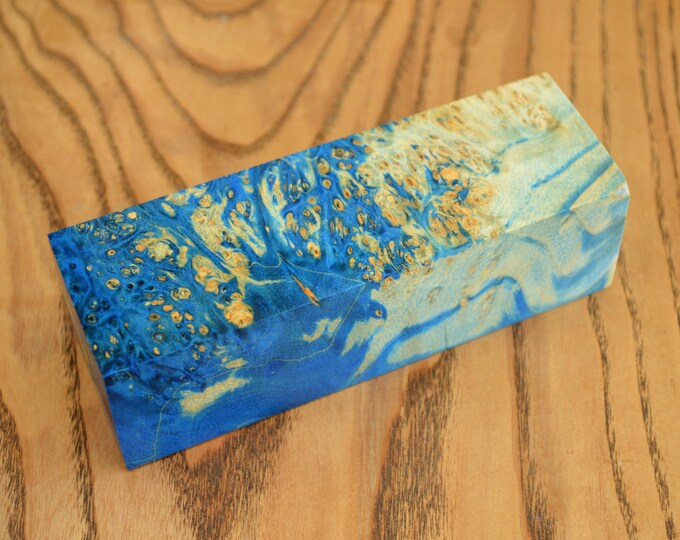 Stabilized Maple BURL Wood Wooden Block Turning Blank Scales Handle ...