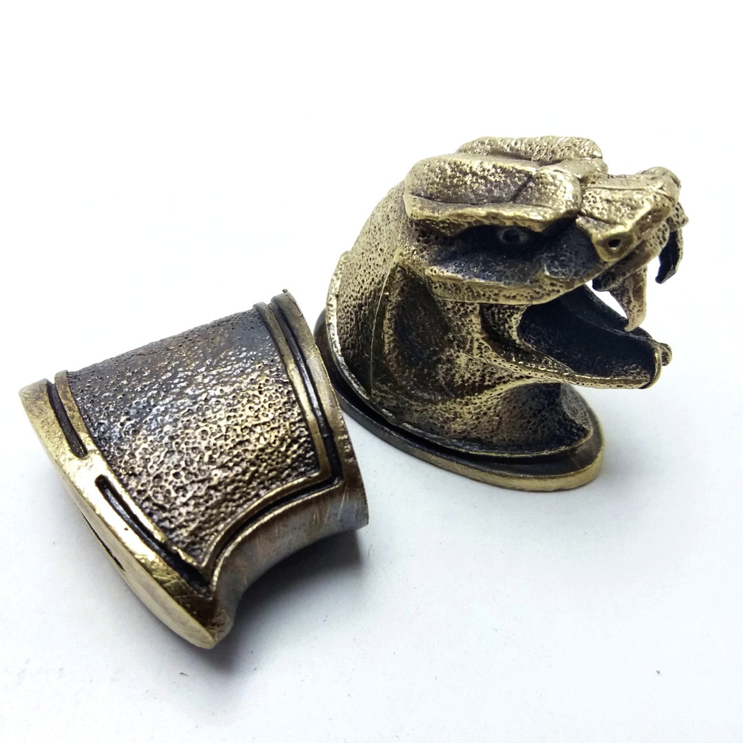 Set " CELTIC SNAKE " Unique Solid Bronze Finger Guard Bolster & Pommel ...