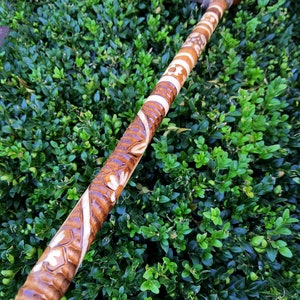 Cane Walking Stick Canes Sticks Reed Staff Wood Wooden Hand-carved ...