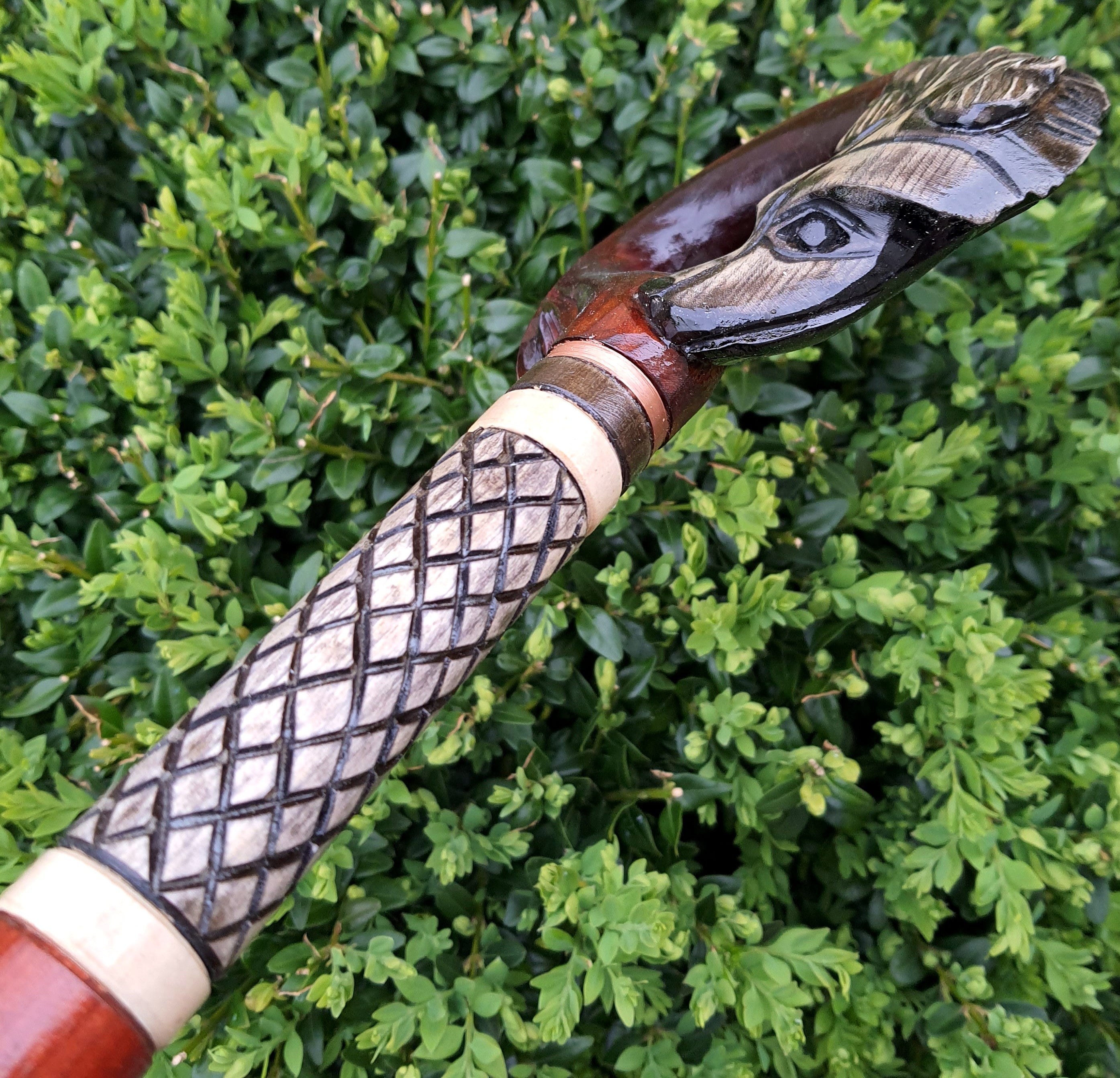 Walking Stick Canes Reed Wood Wooden Hand-carved Carving Handmade Cane ...