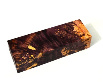 Stabilized Maple BURL Wood Wooden Block Turning Blank Scales Handle Blade Knives Knife cactus ...