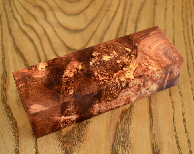 Stabilized Maple BURL Wood Wooden Block Turning Blank Scales Handle Blade Knives Knife cactus ...