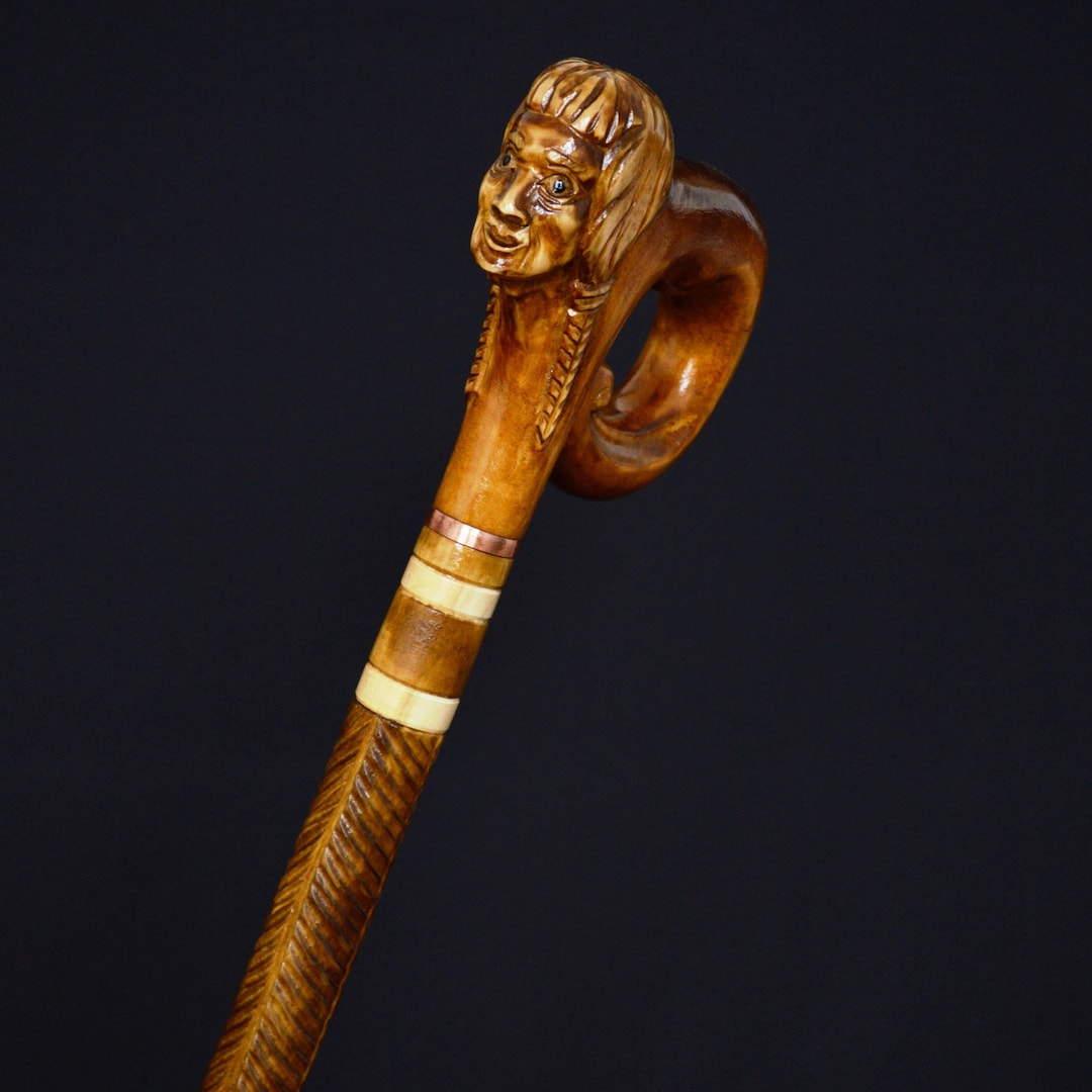Stick Cane Walking Canes Sticks Reed Staff Wood Wooden Hand-carved ...