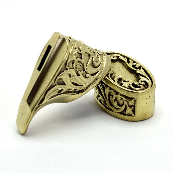 Set 2 Unique Solid Bronze Finger Guard Bolster | Etsy