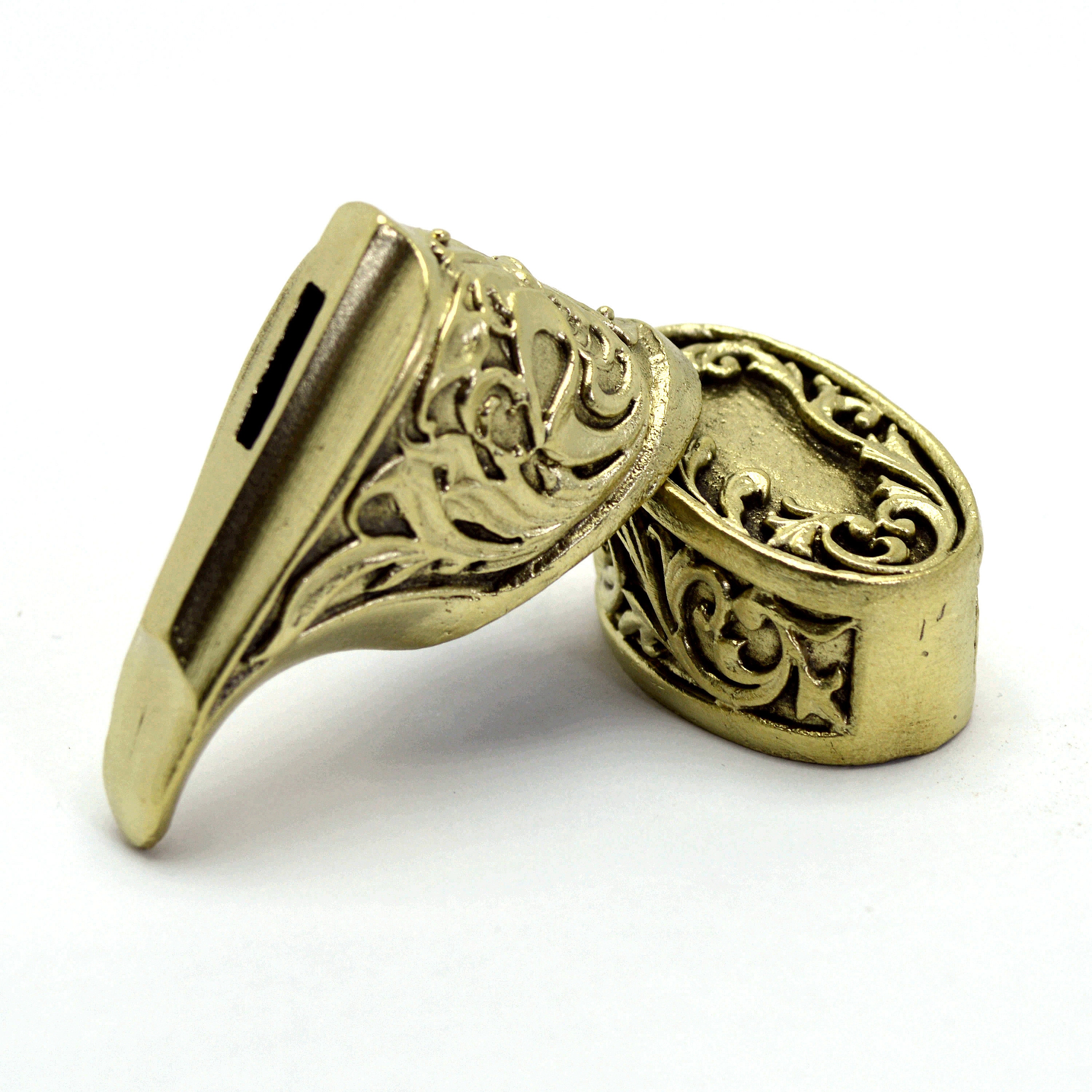 Set 2 Unique Solid Bronze Finger Guard Bolster - Etsy