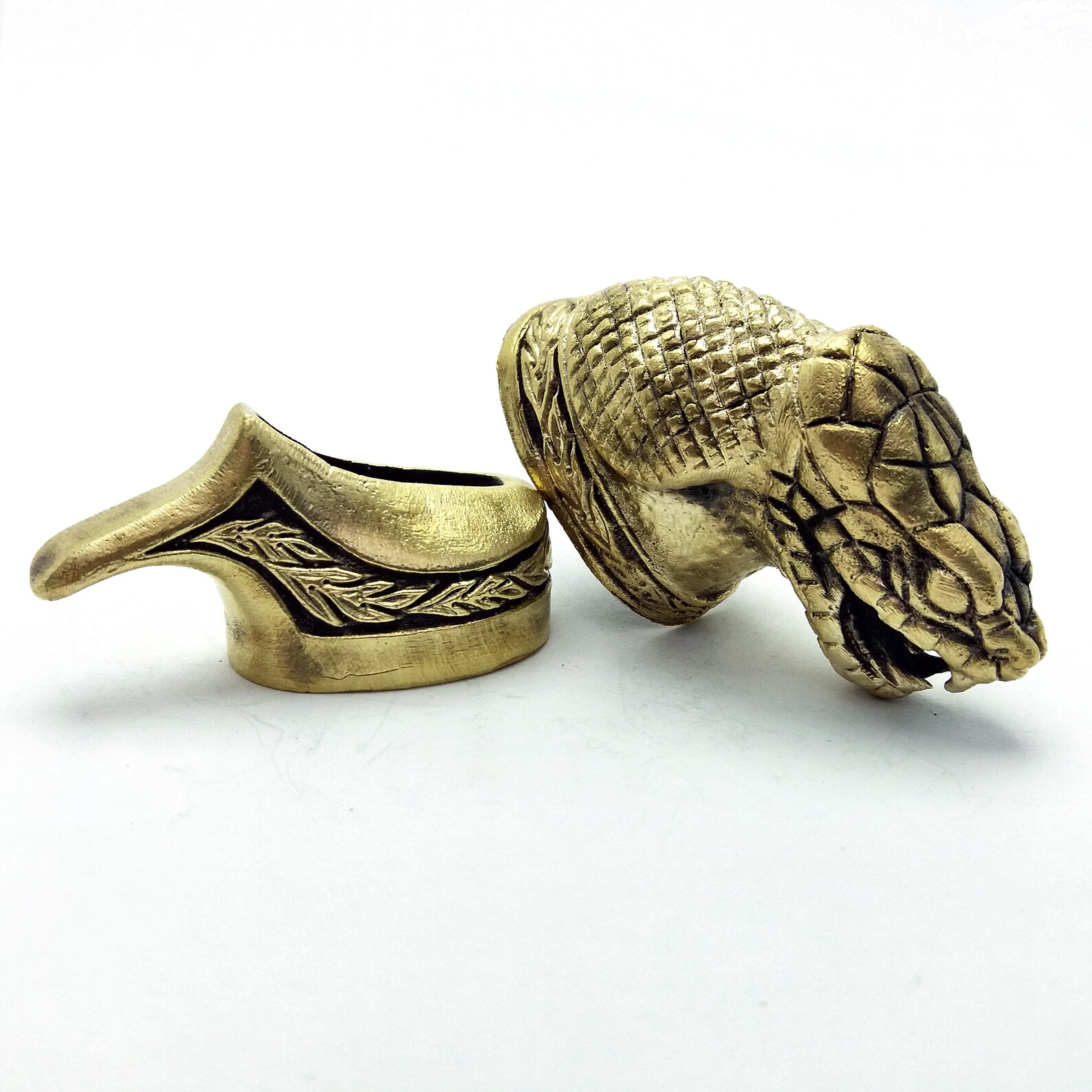 Set " VARAN " Unique Solid Bronze Finger Guard Bolster & Pommel for ...