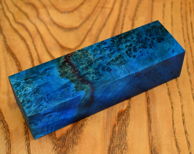 Stabilized Maple BURL Wood Wooden Block Turning Blank Scales Handle Blade Knives Knife cactus ...