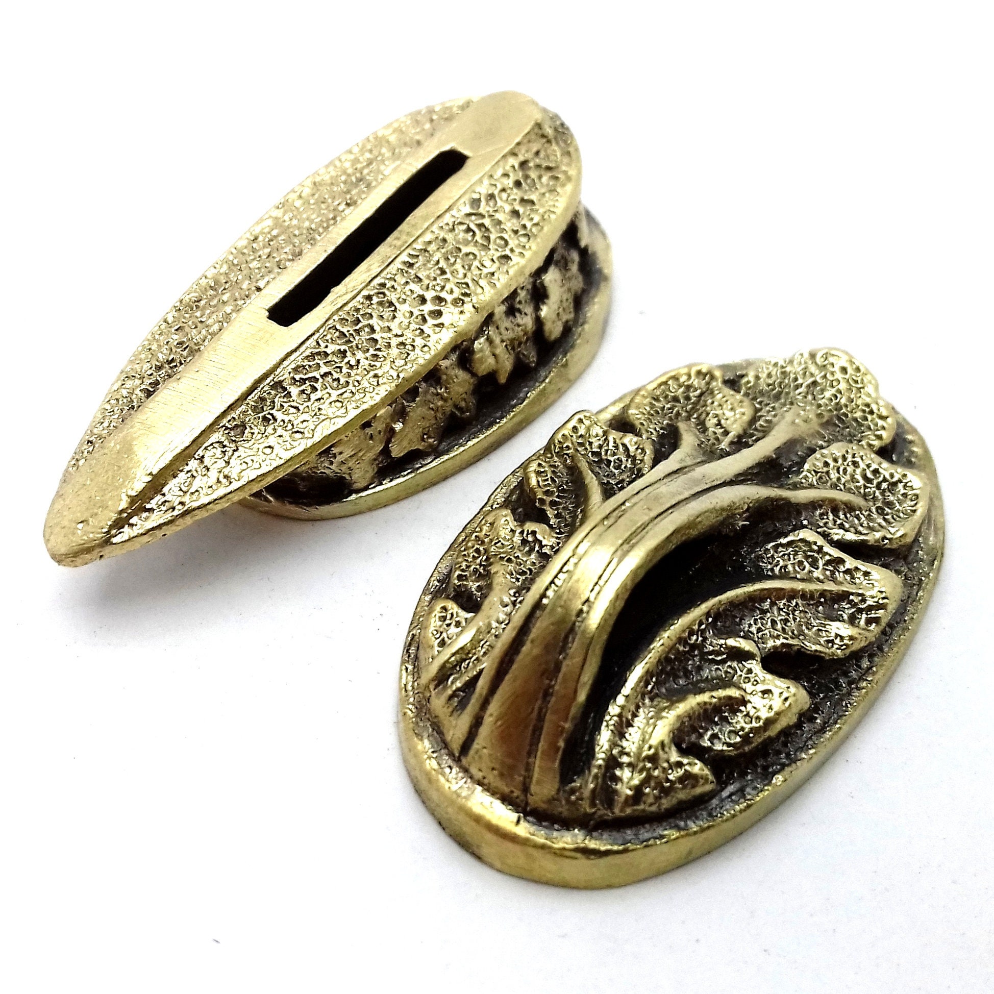 Set oak 2 Unique Solid Bronze Finger Guard - Etsy