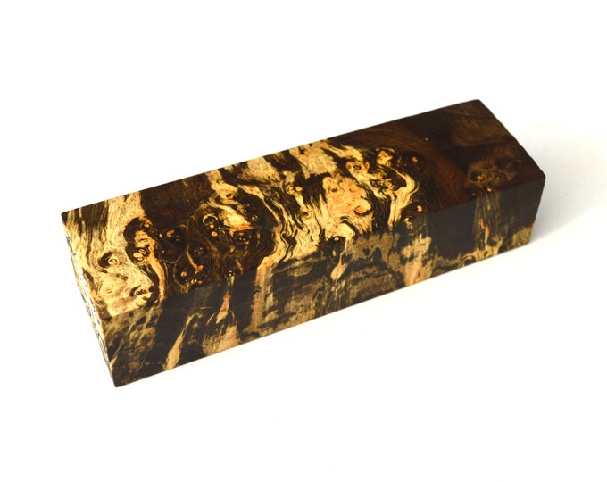 Stabilized Maple BURL Wood Wooden Block Turning Blank Scales Handle Blade Knives Knife cactus ...