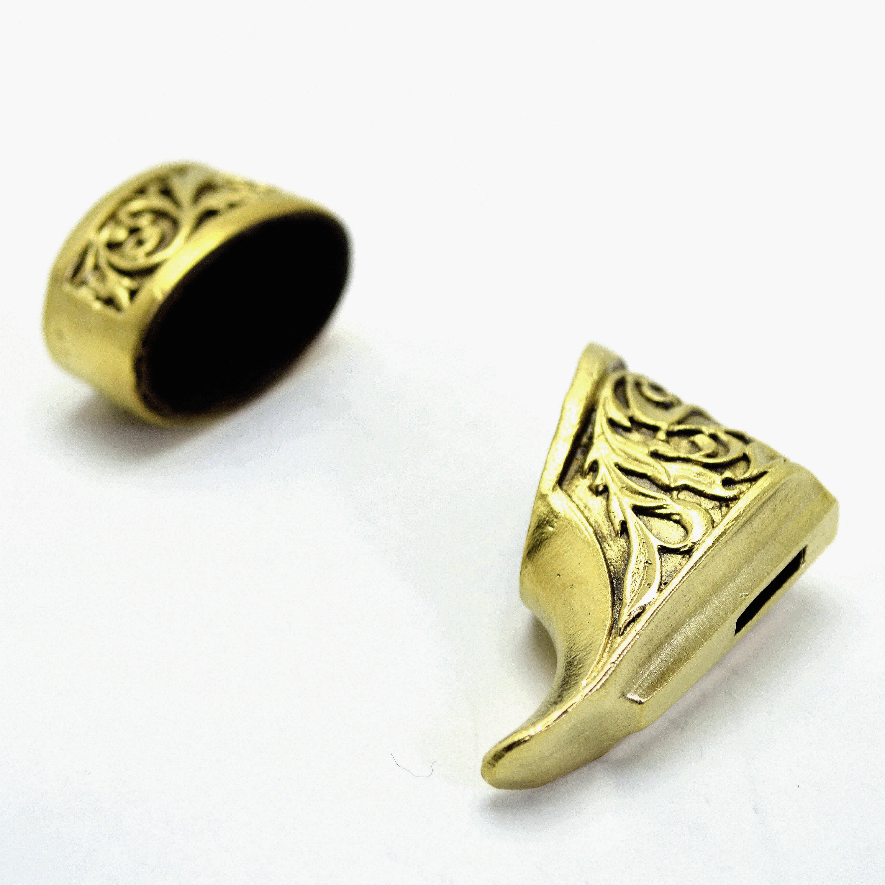 Set 2 Unique Solid Bronze Finger Guard Bolster - Etsy