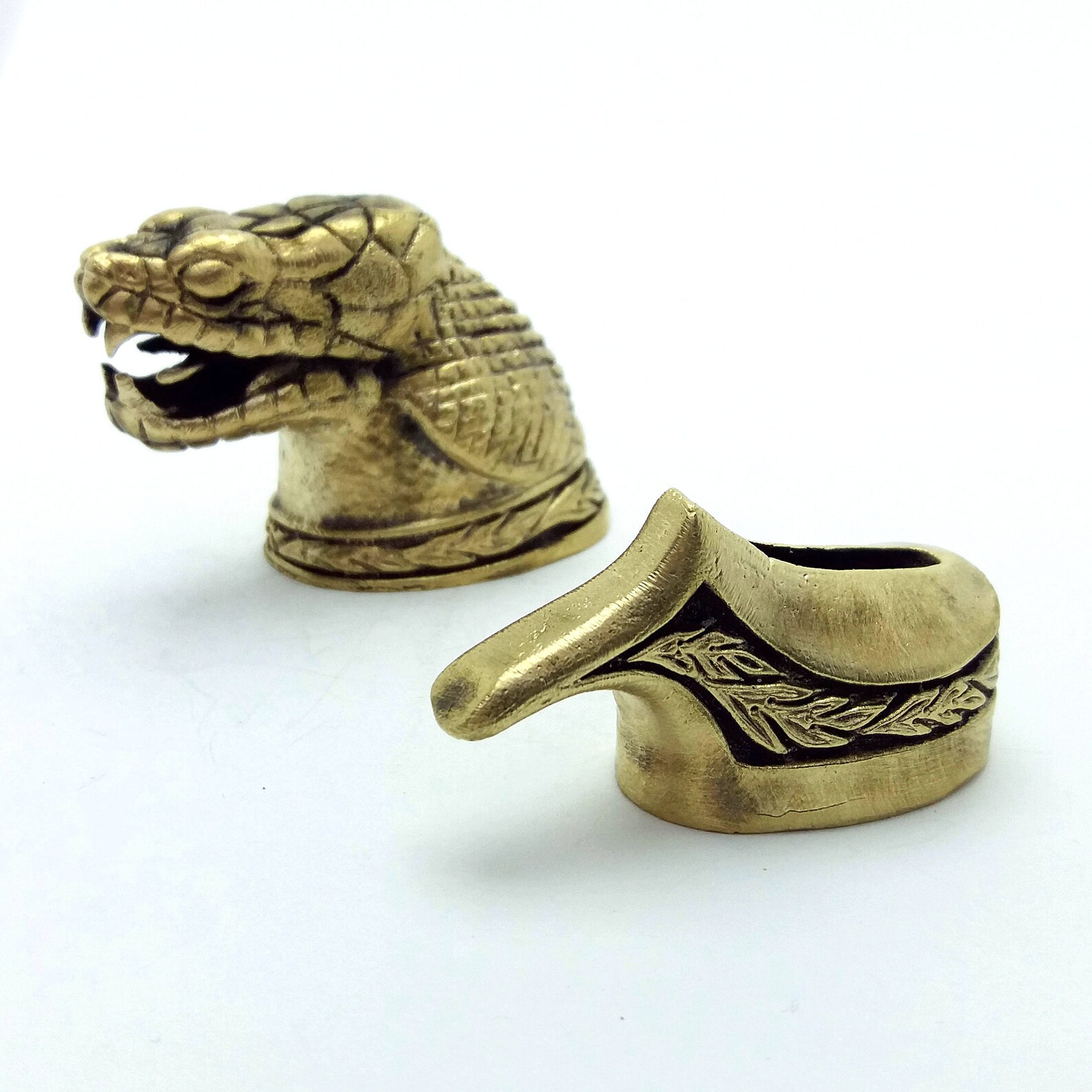 Set " VARAN " Unique Solid Bronze Finger Guard Bolster & Pommel for ...
