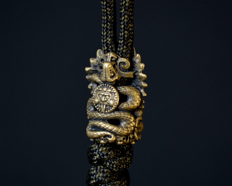 Paracord Bead Bronze Bead Knife Lanyard Bead Charms Keychain ...