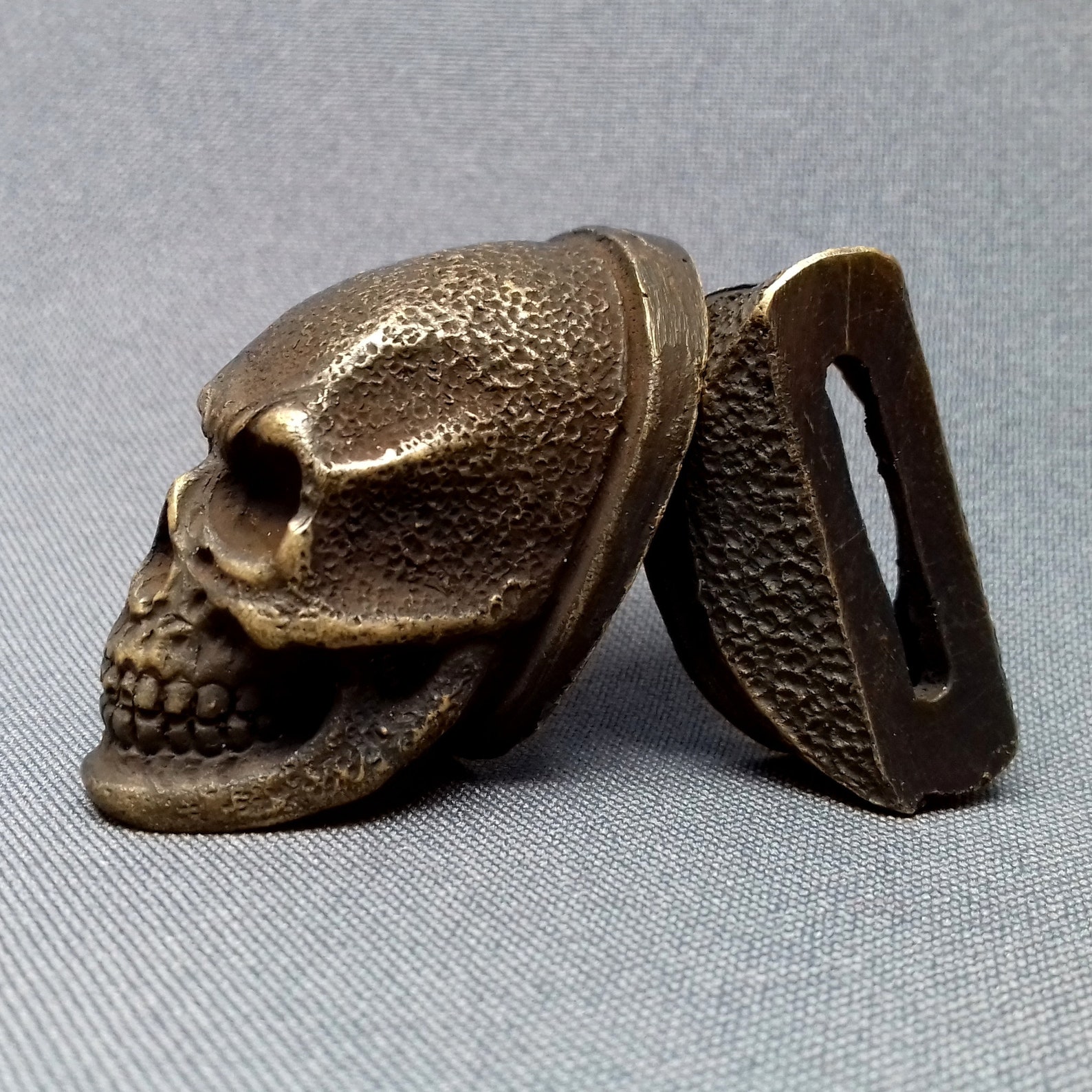 Set SKULL Unique Solid Bronze Finger Guard - Etsy