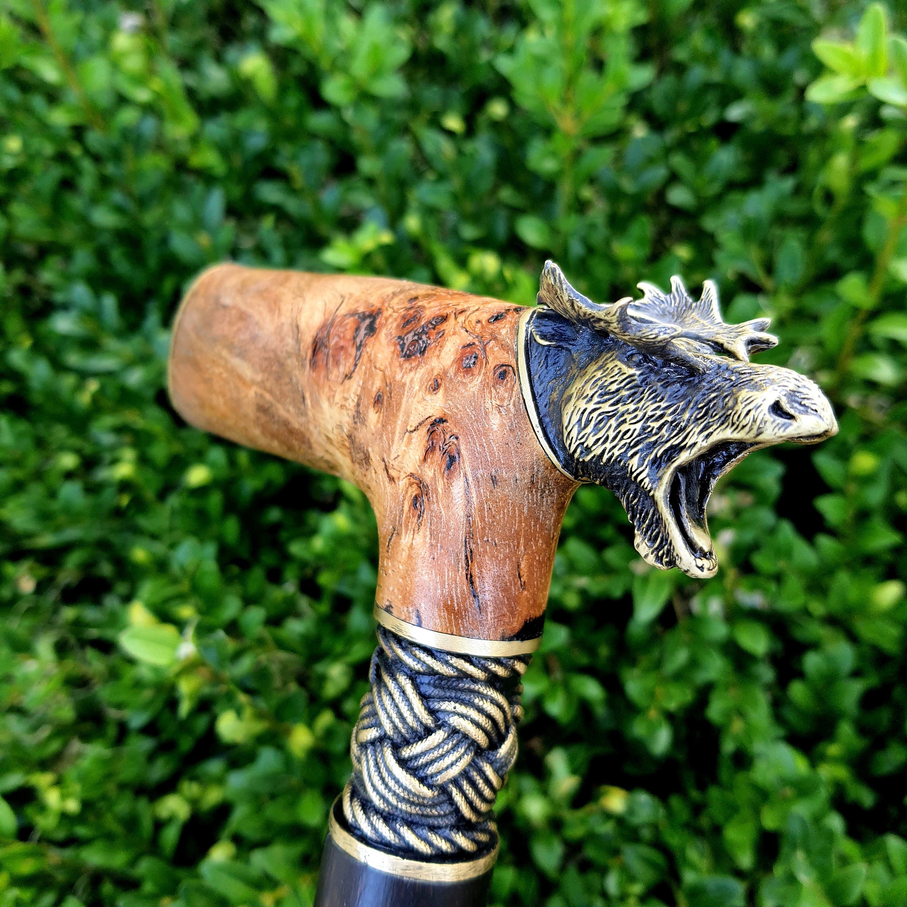ELK Walking Cane Walking Stick Handmade Wooden Walking Cane - Etsy