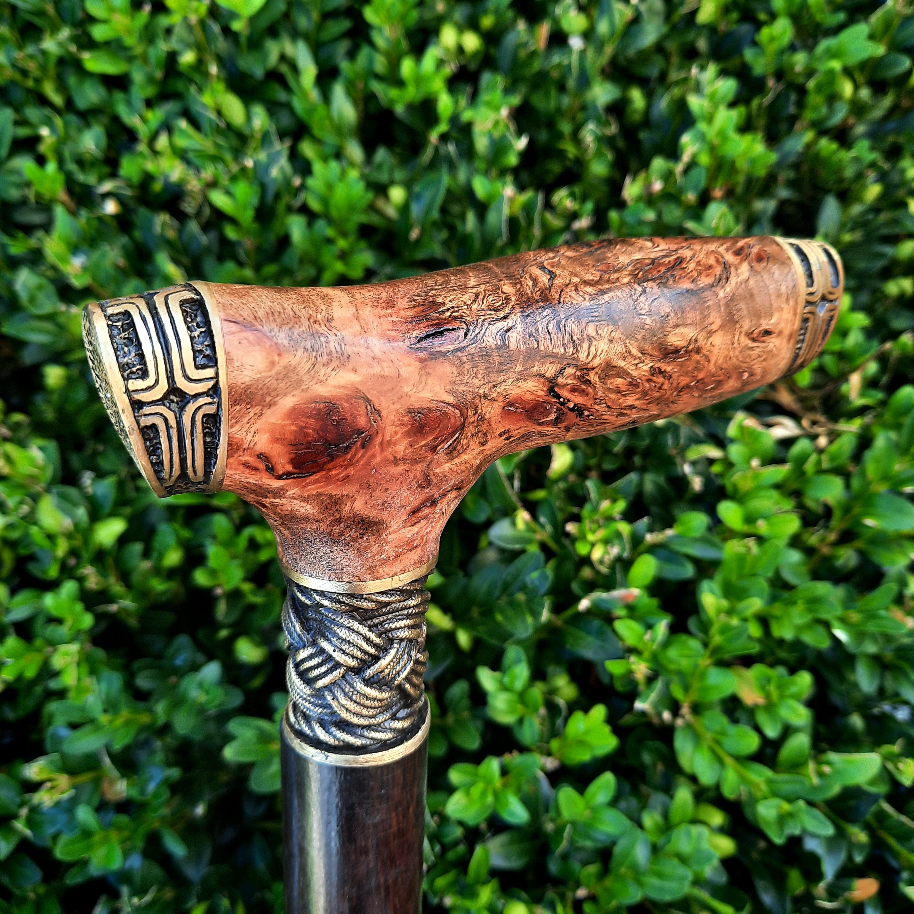 Walking Cane Walking Stick Wooden Handmade Cane Stabilized Poplar Burl ...