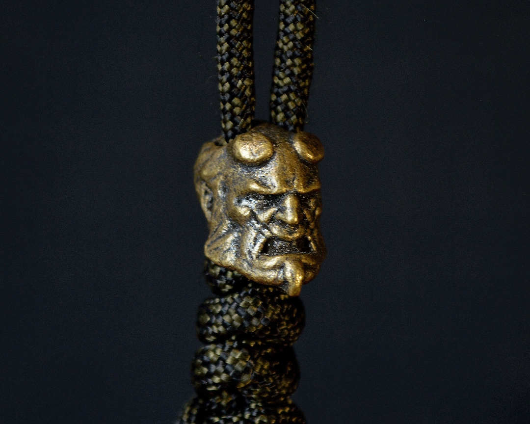 Paracord Bead Bronze Bead Knife Lanyard Bead Charms Keychain - Hellboy ...