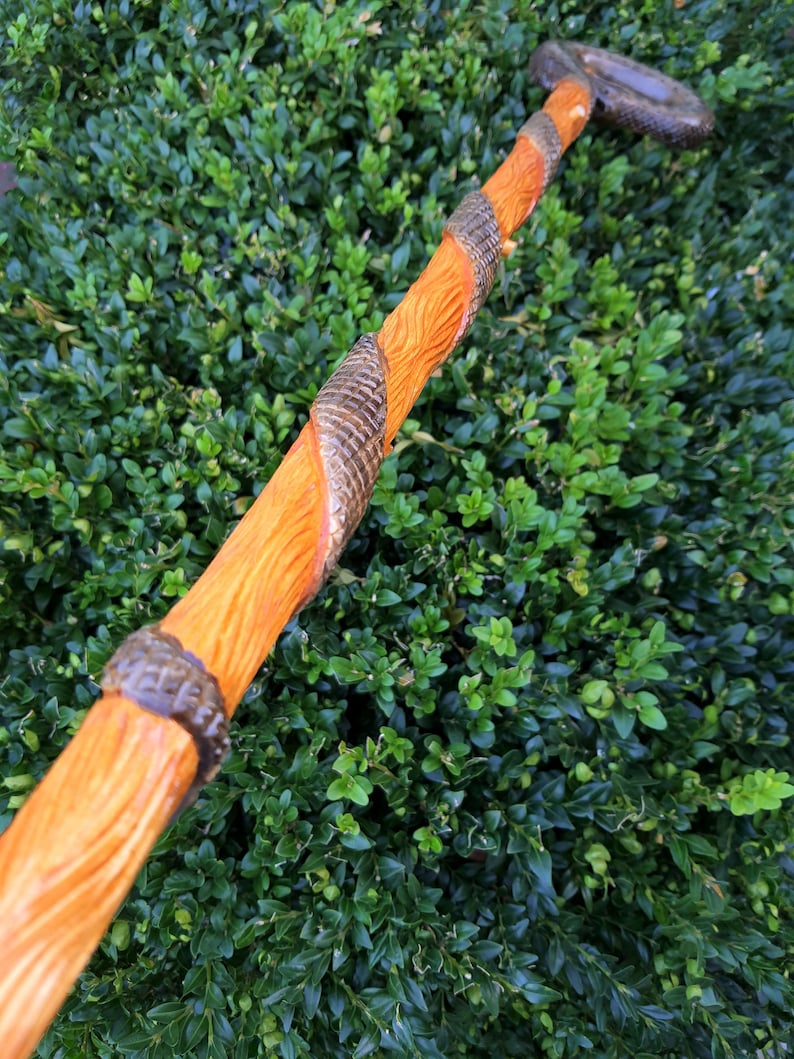 Walking Stick Canes Wooden Handmade Carving ( Snake ) - Etsy