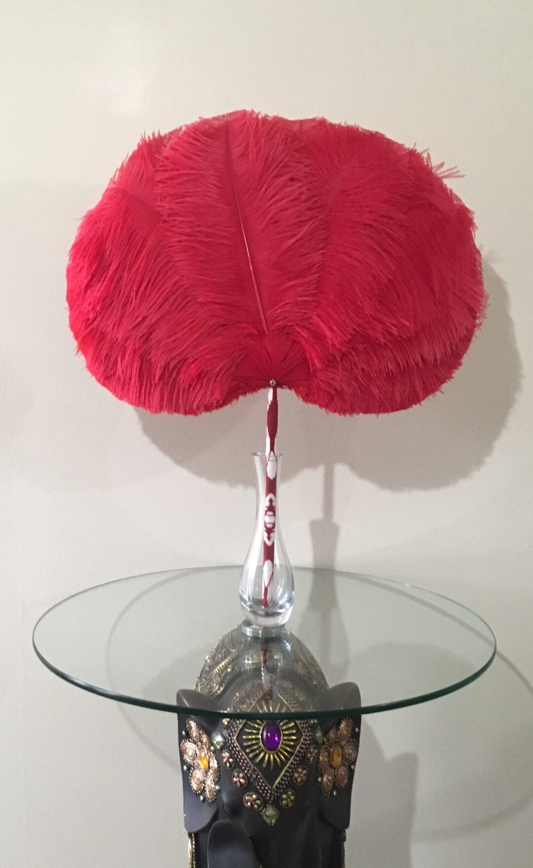 Red Hand Fan - Etsy