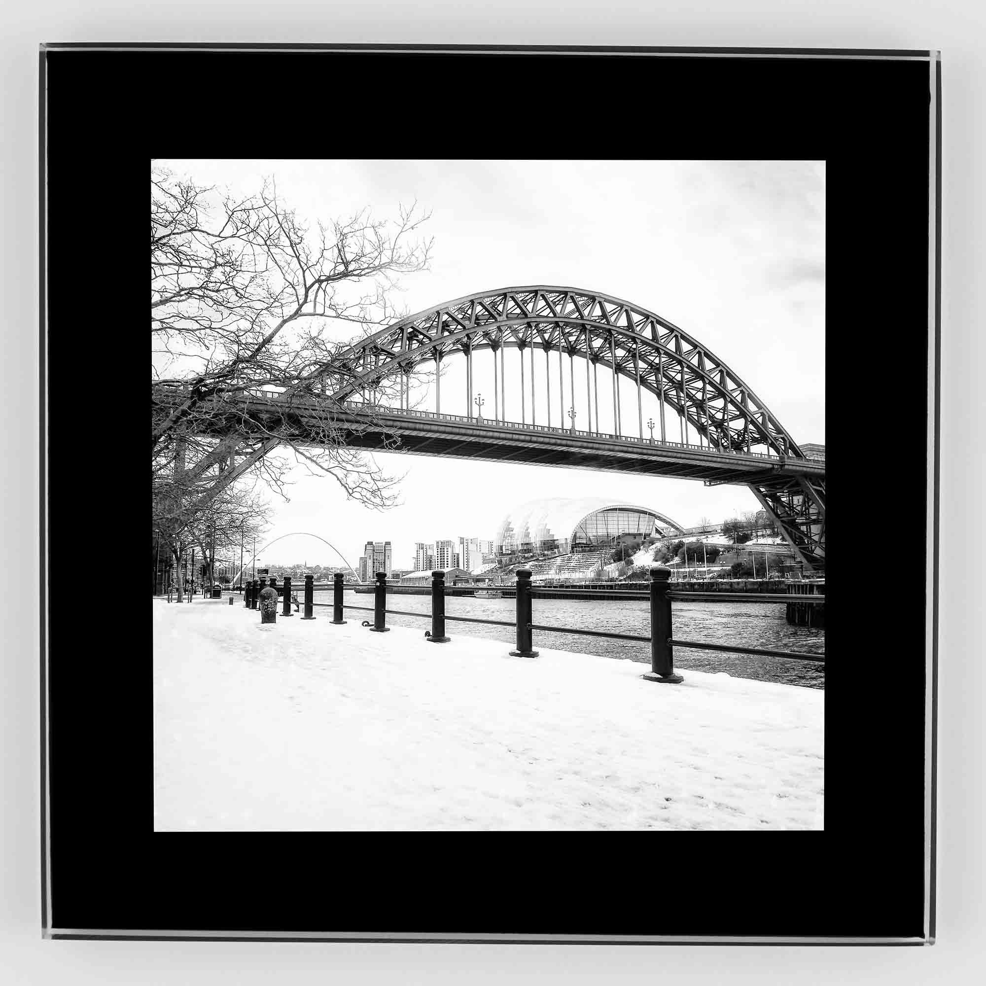 Set of 4 Newcastle Glass Coasters Snow Scenes, the Angel of the North ...