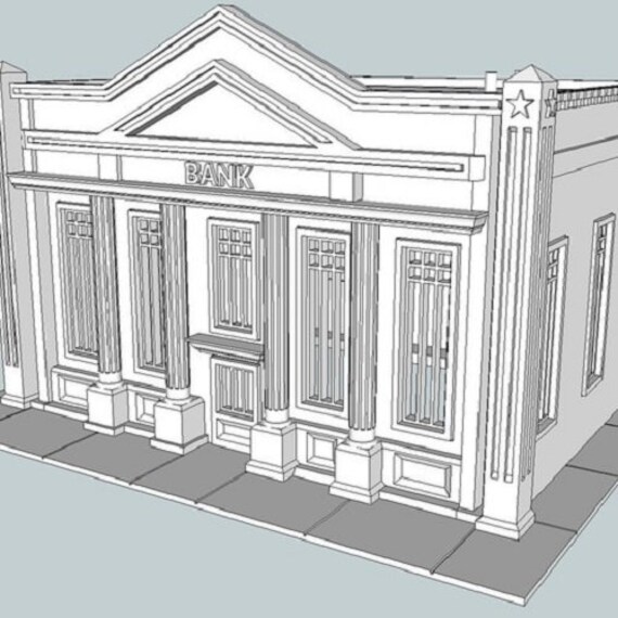 Bank Building Drawing