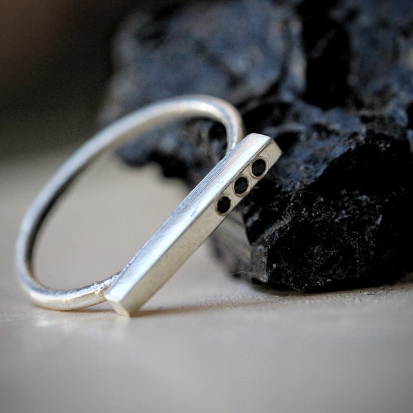 Bar Ring Silver - Etsy