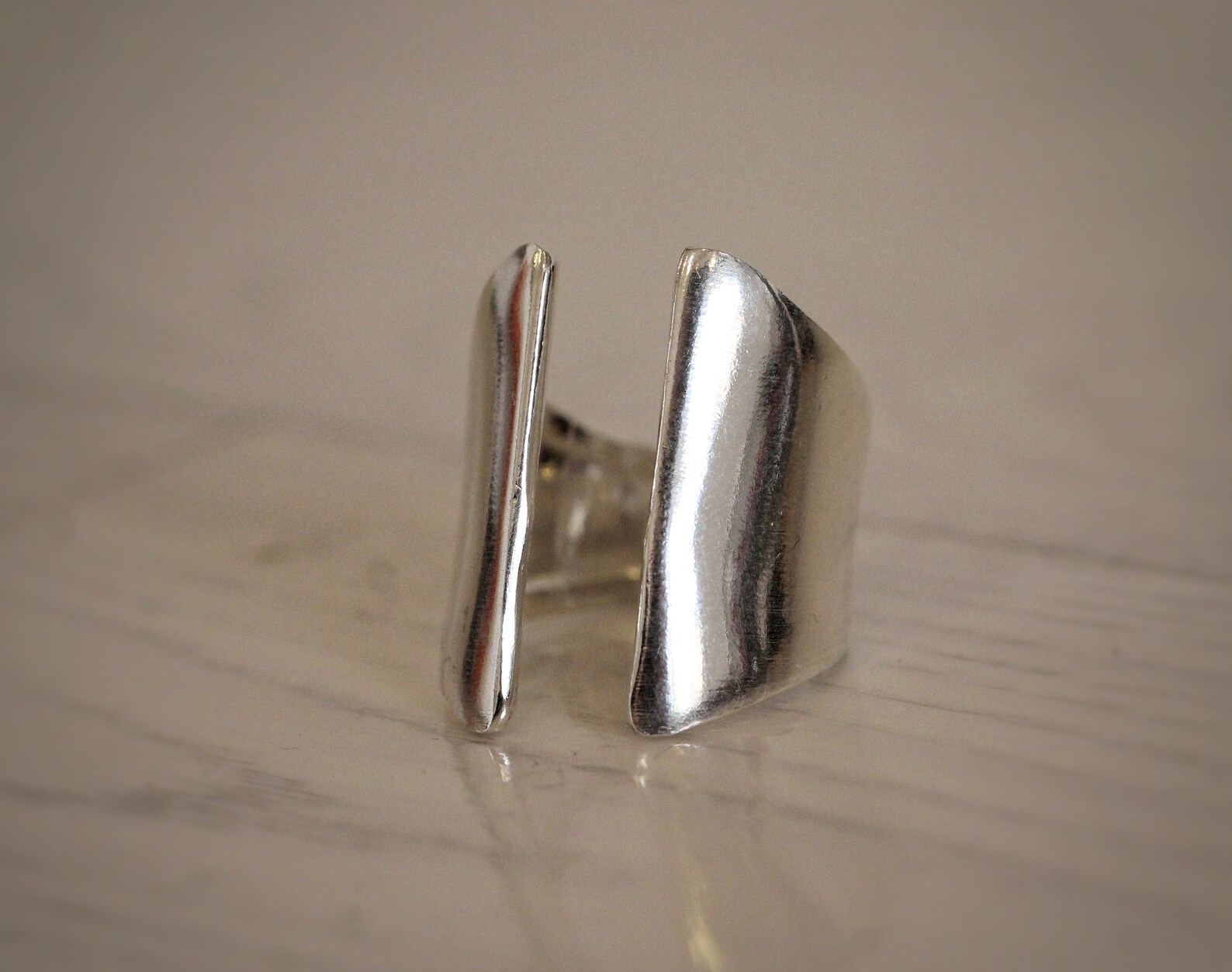 Sterling Silver Adjustable Minimalist Ring Open Silver Ring | Etsy