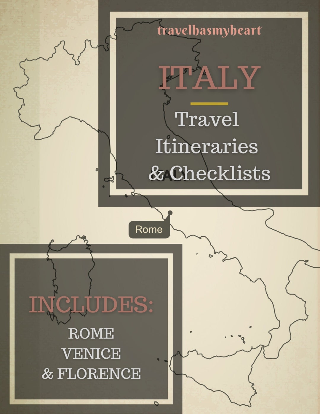 Italy Travel Itinerary: Rome, Venice, Florence Checklist (PDF) - Etsy