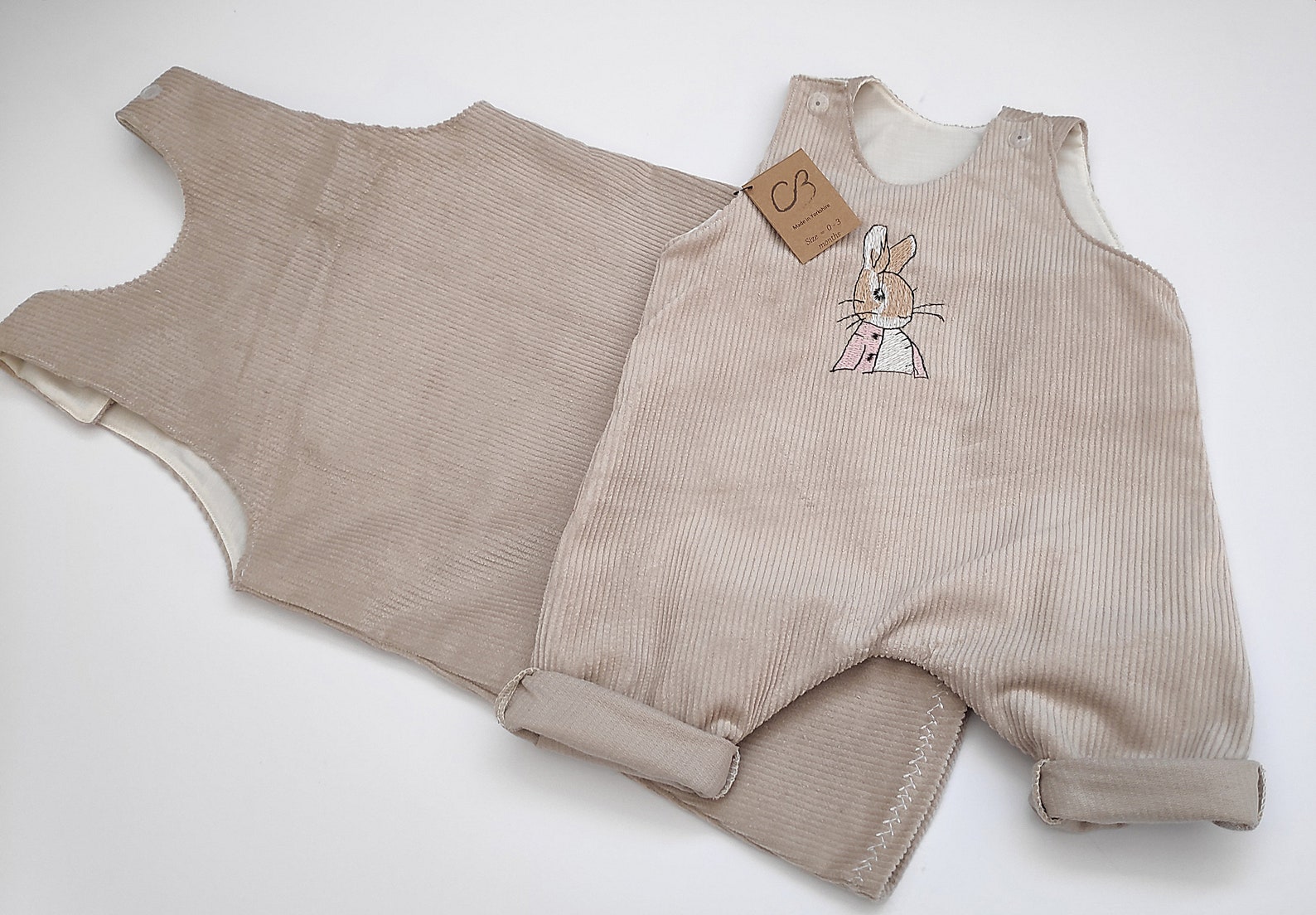 Peter Rabbit. Natural Baby Clothes Romper Hat. Beige. 100% | Etsy UK