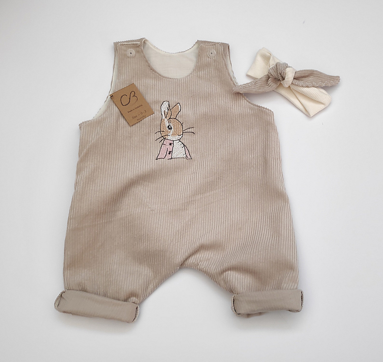 Peter Rabbit. Natural Baby Clothes Romper Hat. Beige. 100% | Etsy UK