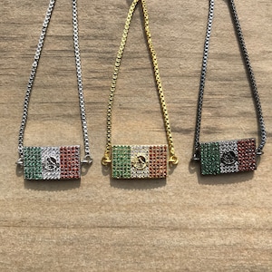 Mexican Mexico Flag Bracelet Siver Gold Black Adjustable Bracelet ...