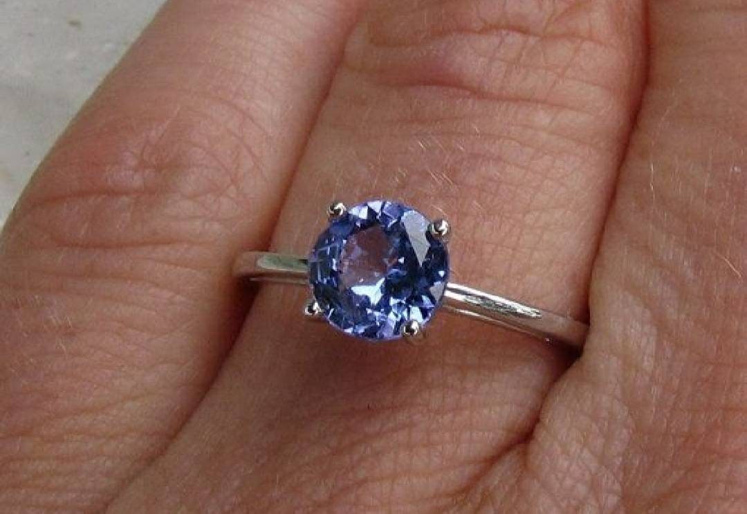 AA natural tanzanita piedra preciosa joyería hecha a mano 925 | Etsy