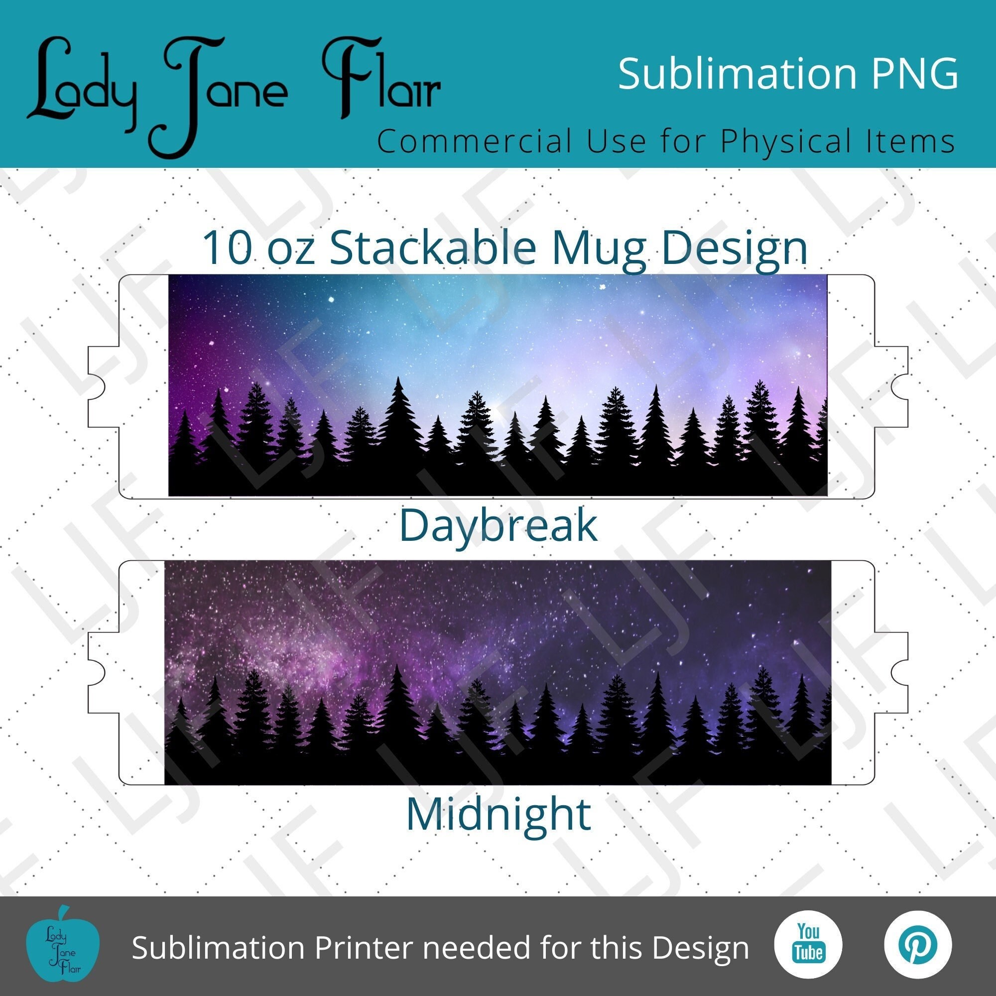 10 Oz Stackable Mug Design for Sublimation Daybreak and | Etsy