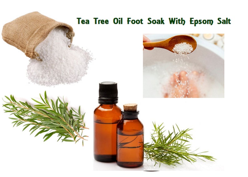 DETOXIFYING FOOT SOAK Epsom Salts Tea Tree Oil Himalayan Pink Salt ...