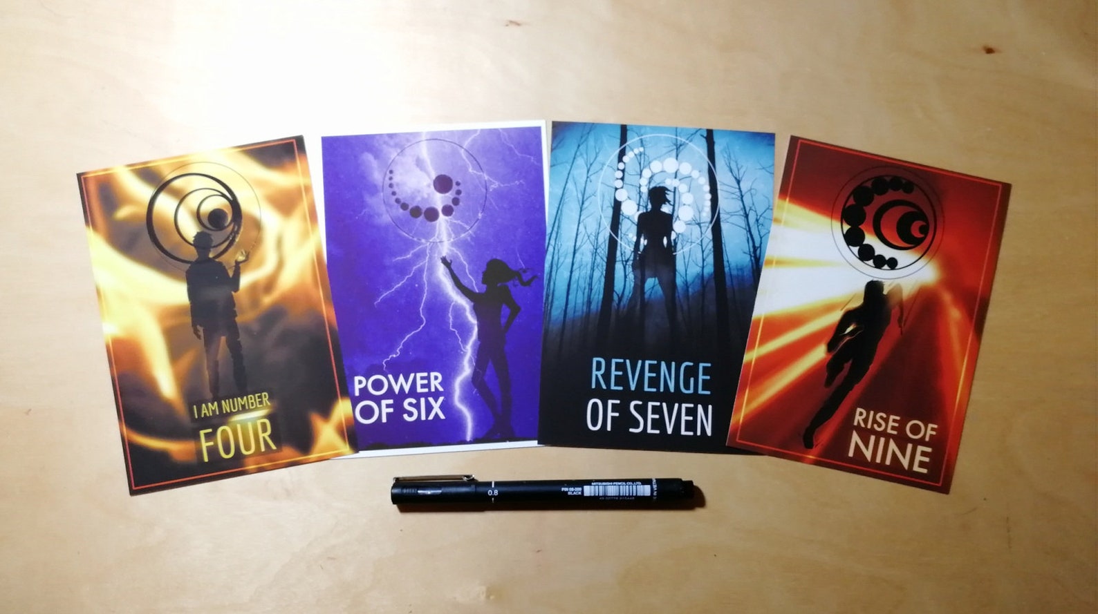 Lorien Legacies Set of 4 Postcard Sized Prints, Pittacus Lore Prints ...