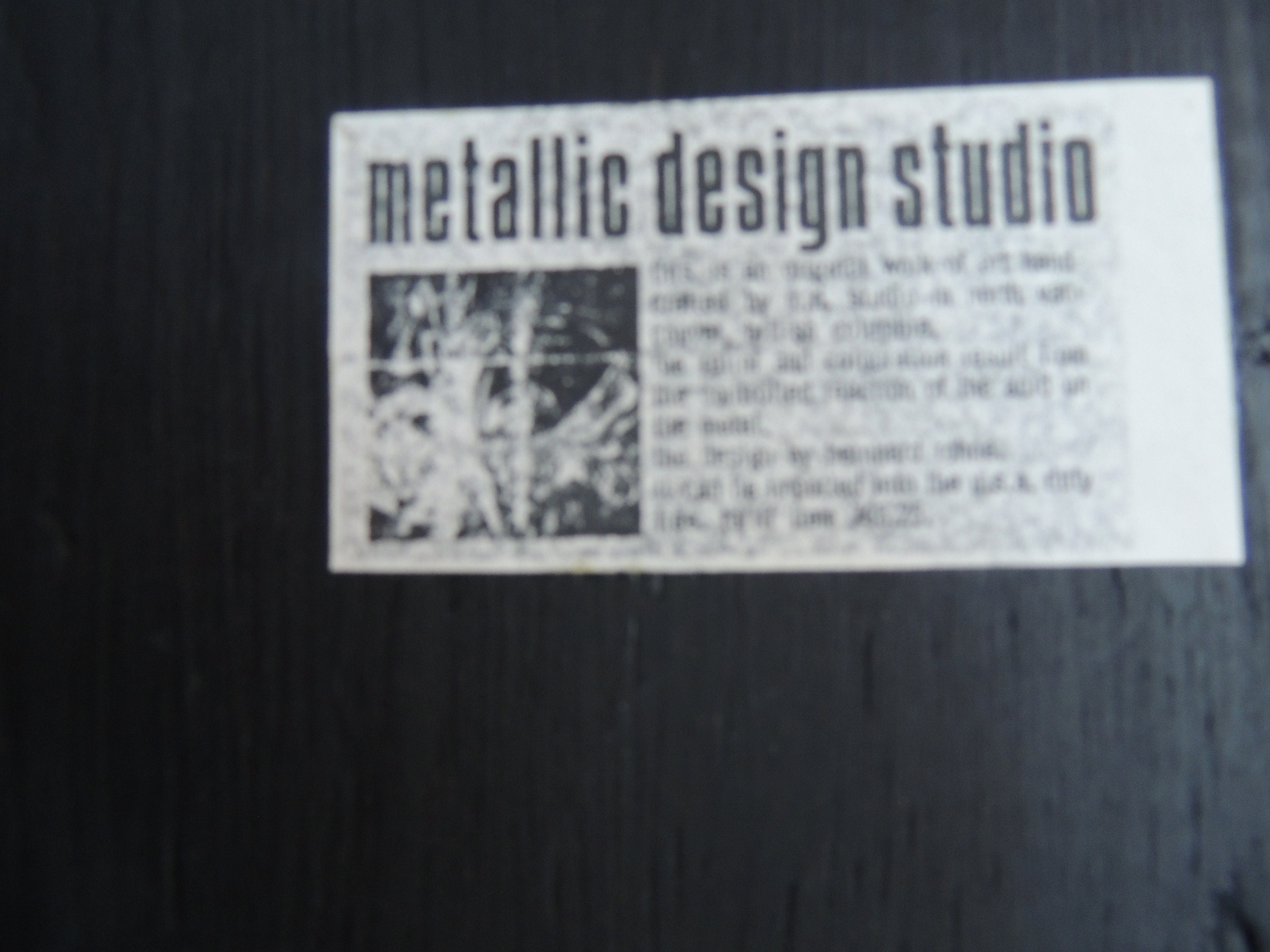 Original Metallic Design Studio by Bernard Rohne Abstract Etching on ...