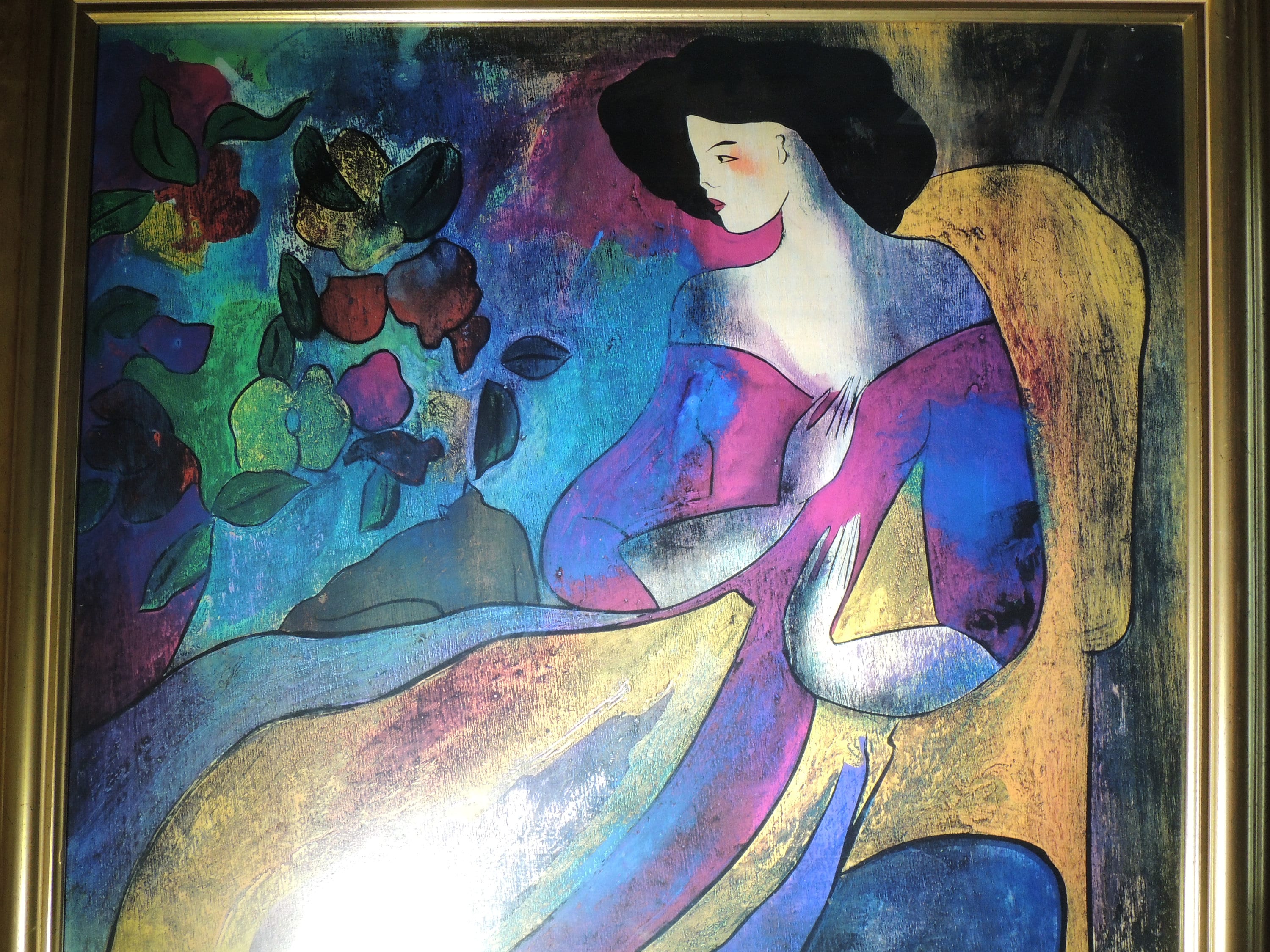 Framed Linda Le Kinff French Artist Lithograph Painting Title ...