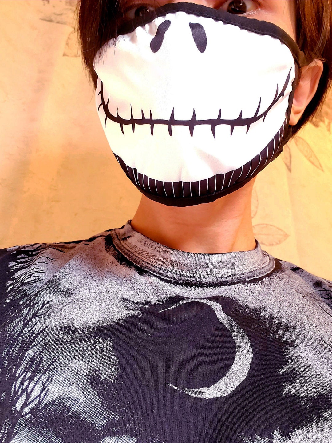 Jack Skellington Face Mask | Nightmare Before Christmas Tim Burton ...