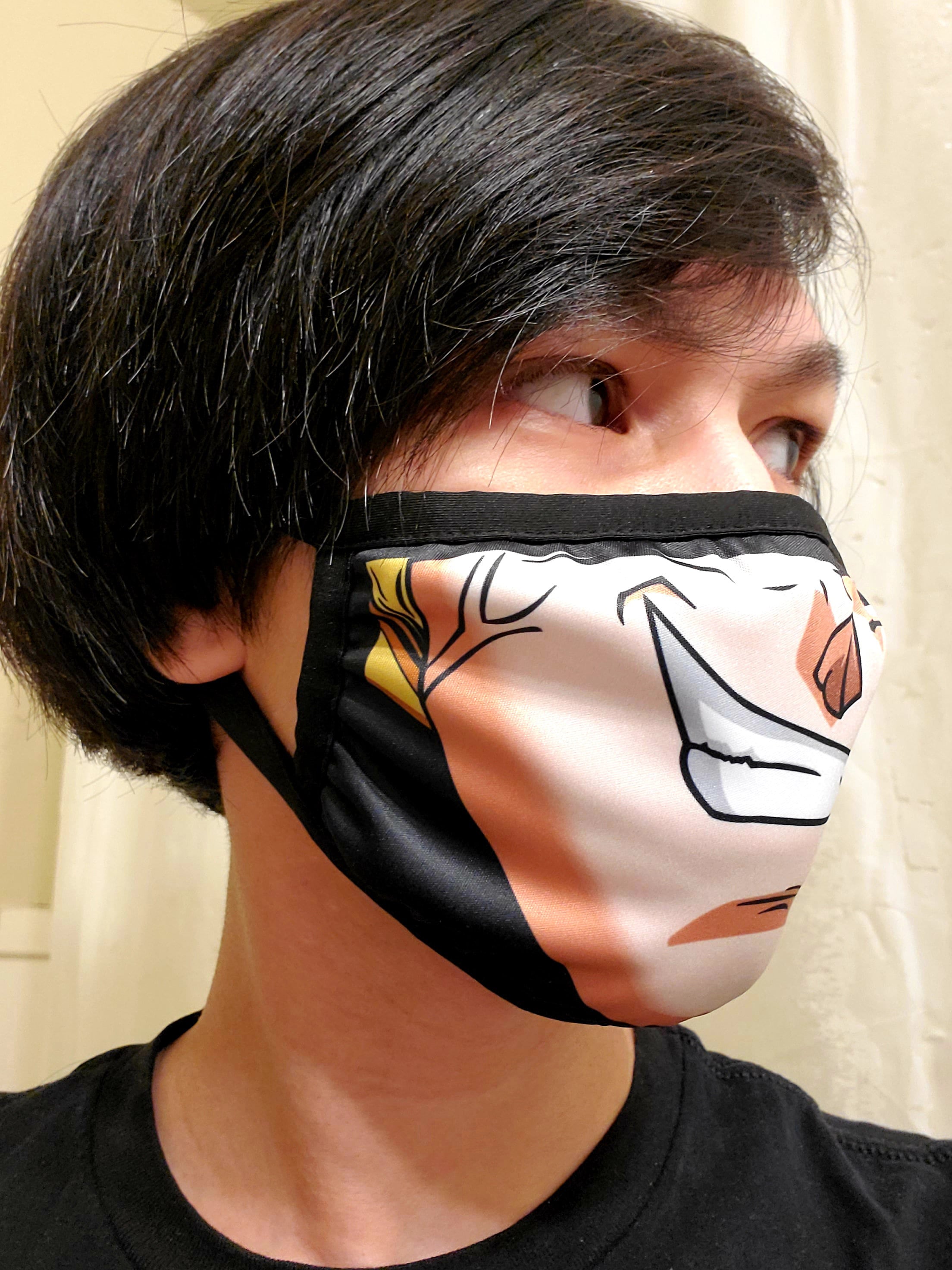 Vegeta Face Dust Mask Face Mask Goku Dragon Manga | Etsy