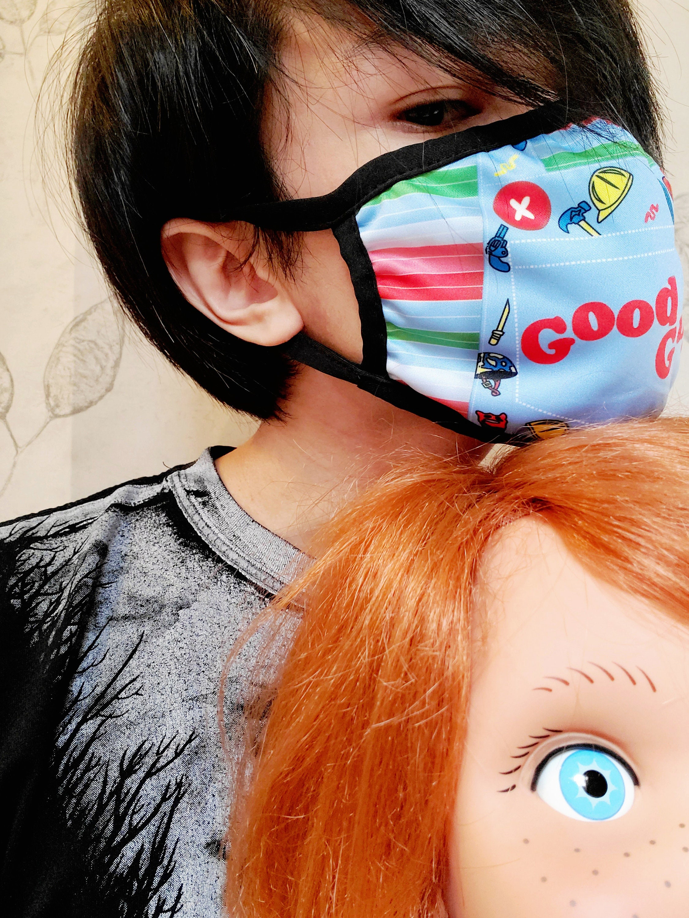 Chucky Face Mask doll FaceMask cosplay Reusable | Etsy